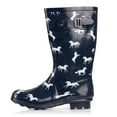 Norty Women's Hurricane Wellie Rain Boots – Waterproof Mid-Calf Length ...