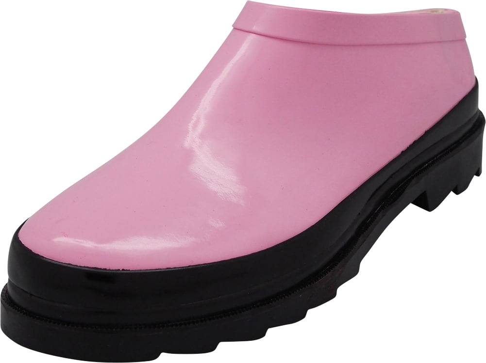 NORTY Womens Waterproof Rubber Garden Clog Adult Female Rain Boots Pink ...
