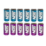 NOS Fuel Energy Drink, Regular and Grape Variety Pack, 16oz Cans - Pack ...