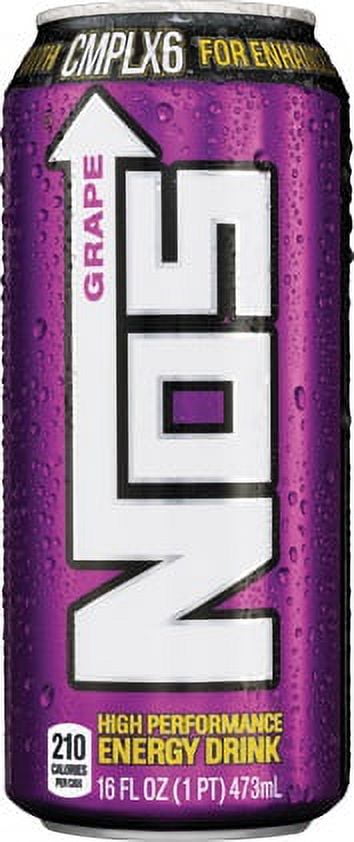 NOS High Performance Energy Drink, Grape, 16 fl oz - Walmart.com
