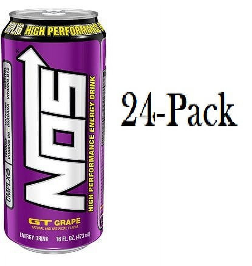 NOS High Performance Energy Drink, Grape Flavor, 16fl oz - Pack of 24 ...