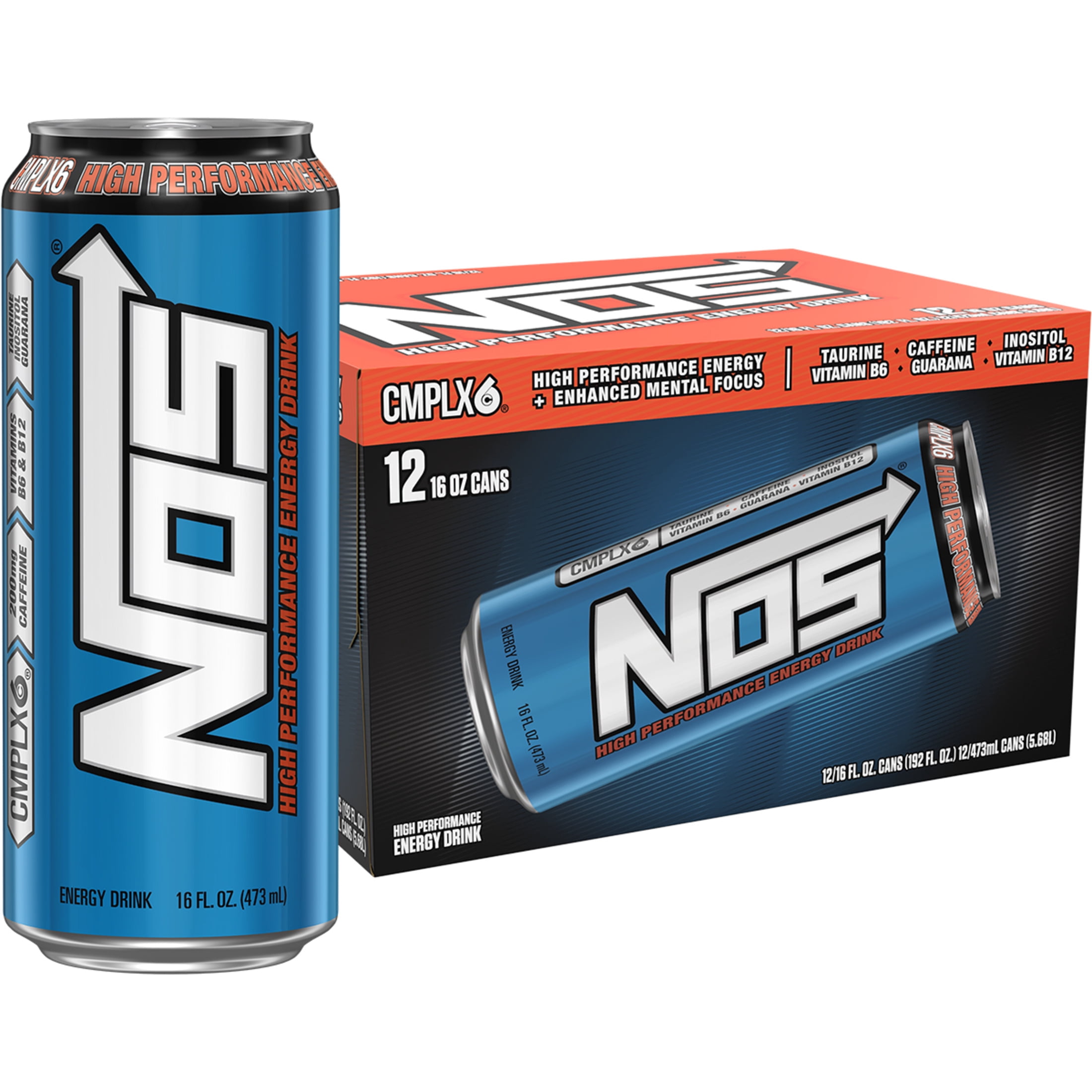 NOS Original 12 Pack - 16 Fl Oz - Walmart.com