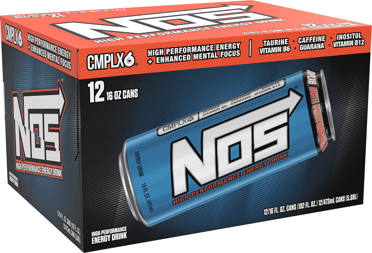NOS High Performance Energy Drink, Original, 16 fl oz 12 Pack - Walmart.com