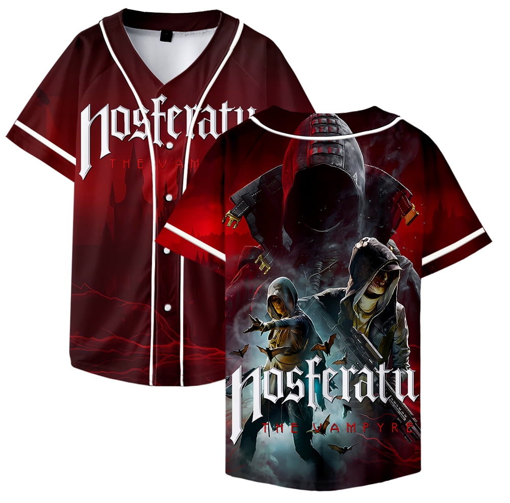 NOSFERATU Movie Merch Harajuku Thin button Baseball Uniform Baseball ...