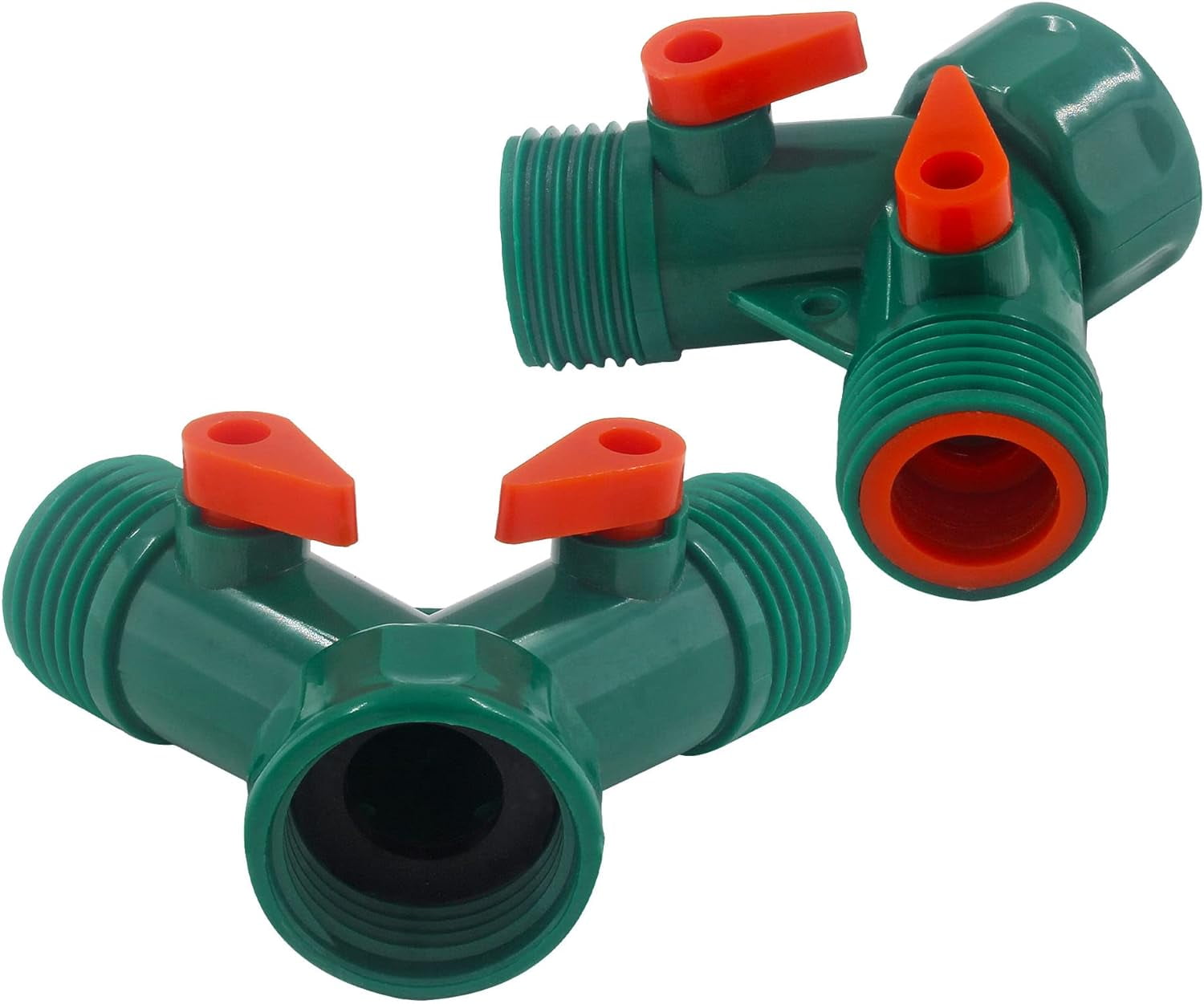 NOSGQ-6 Pcs 2 Way Hose Adapter Y Valve Garden Hose Connector Non Rust ...