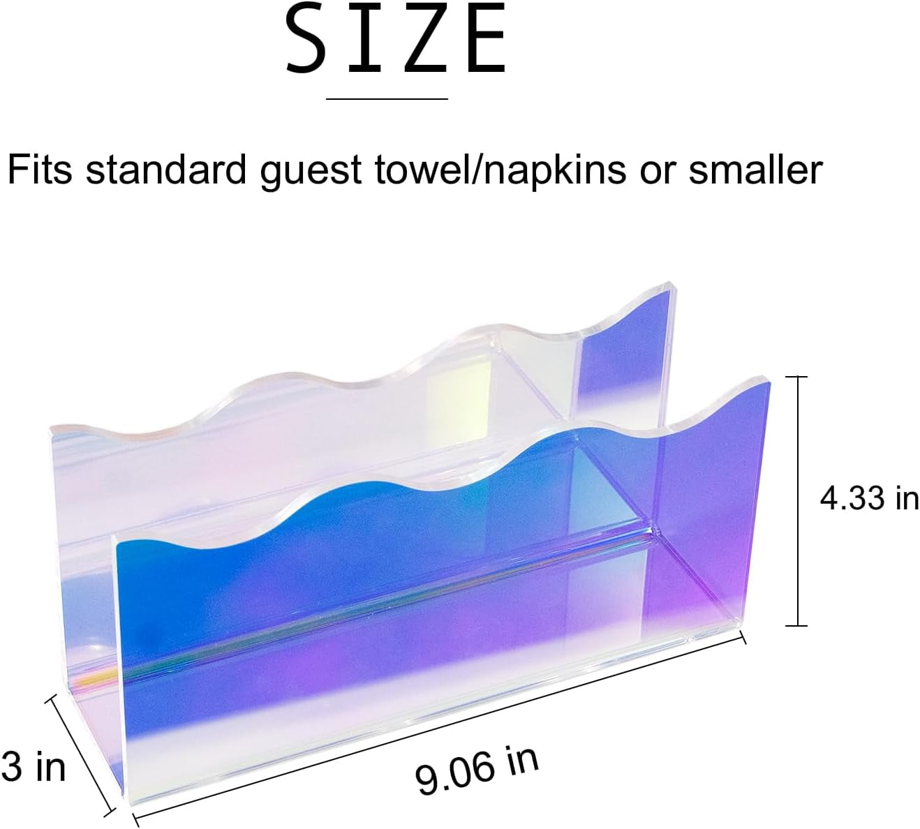 NOSGQ-Acrylic Guest Towel Holder, Prism Wavy Edge Napkin Holder for ...