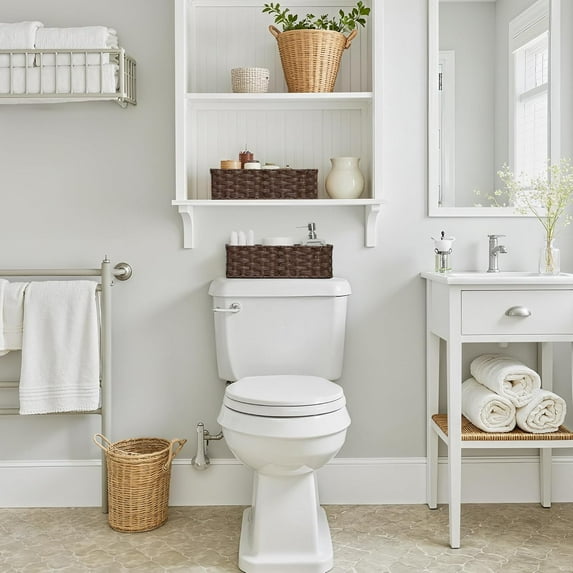 NOSGQ-Bathroom Baskets for Organizing, Wicker Baskets for Shelves ...