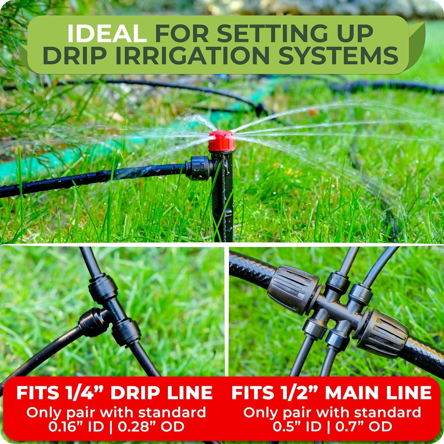 NOSGQ-Carpathen Drip Irrigation Fittings Pack - Push-to-Connect ...
