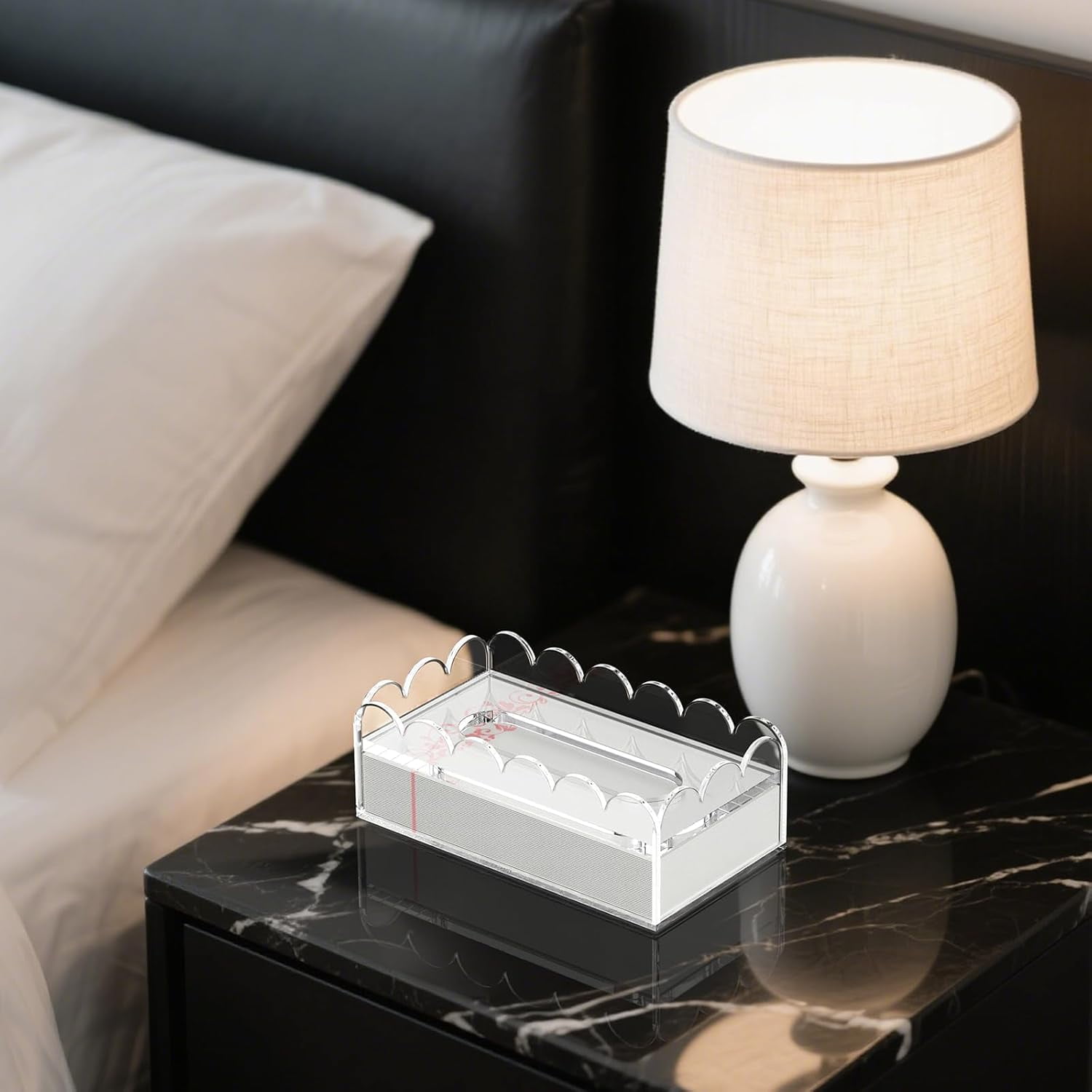 NOSGQ-Clear Acrylic Tissue Box Cover Holder - Fits Standard Tissue ...