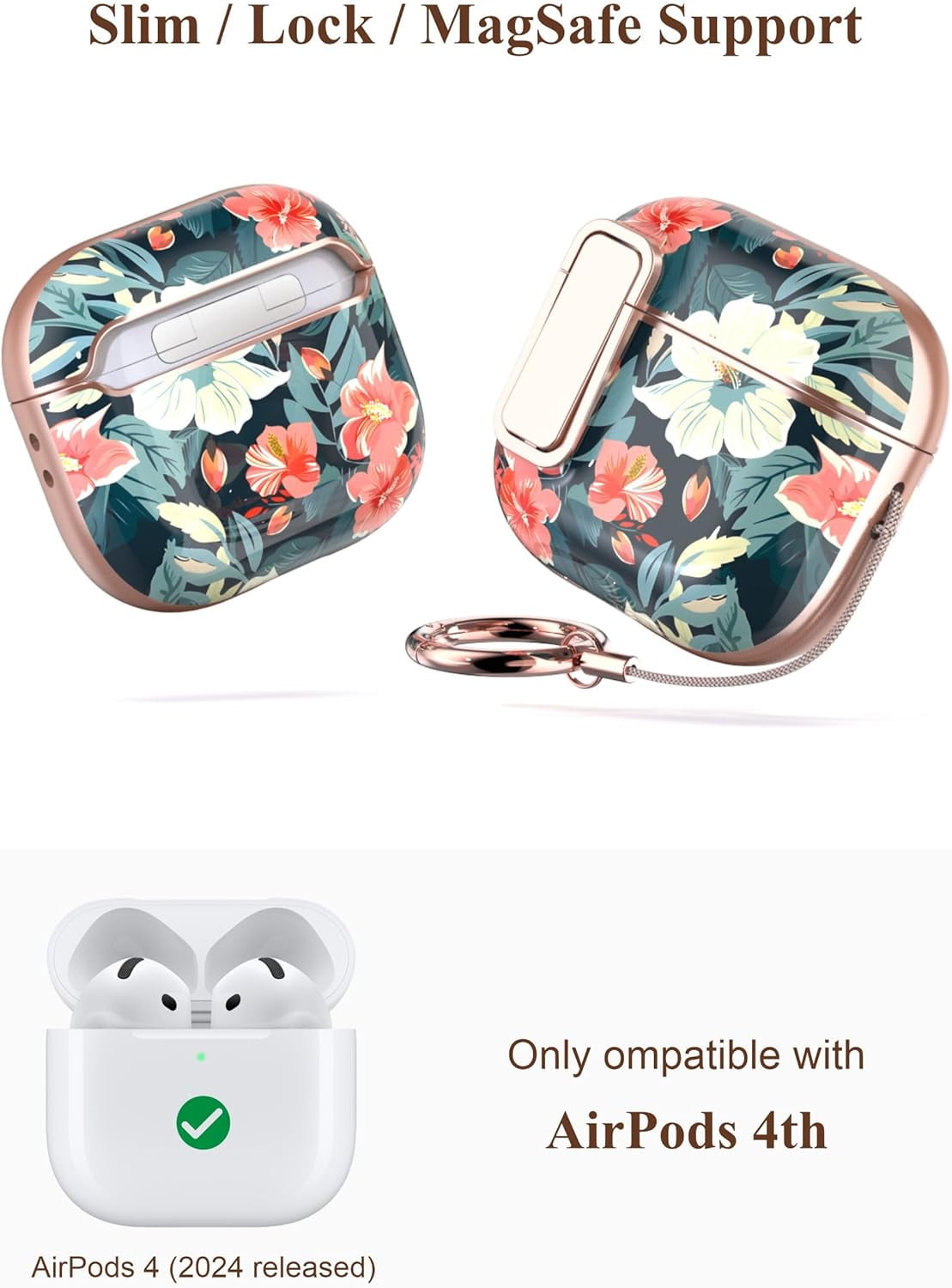 NOSGQ-Cover for AirPods 4th Generation Case with Lock Clip Cleaner Kit ...