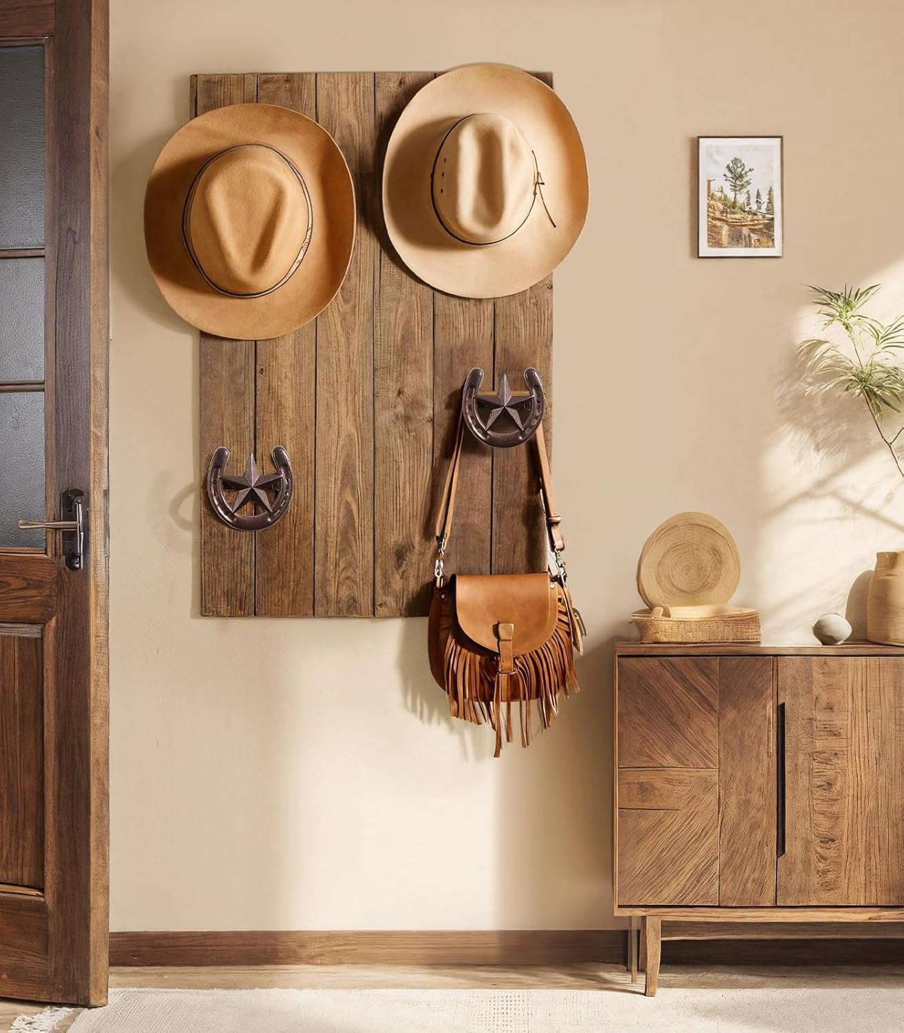 NOSGQ-Cowboy Hat Hanger Wall Mount, 4 Pack Cowboy Hat Rack, Metal ...