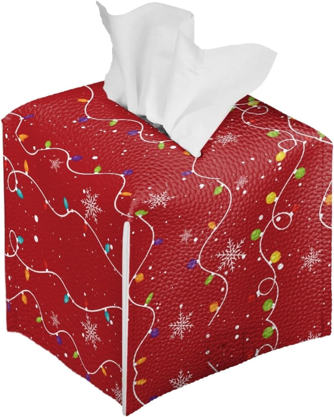 NOSGQ-Cute Snowman Tissue Box Cover Red Christmas Square Tissue Box ...