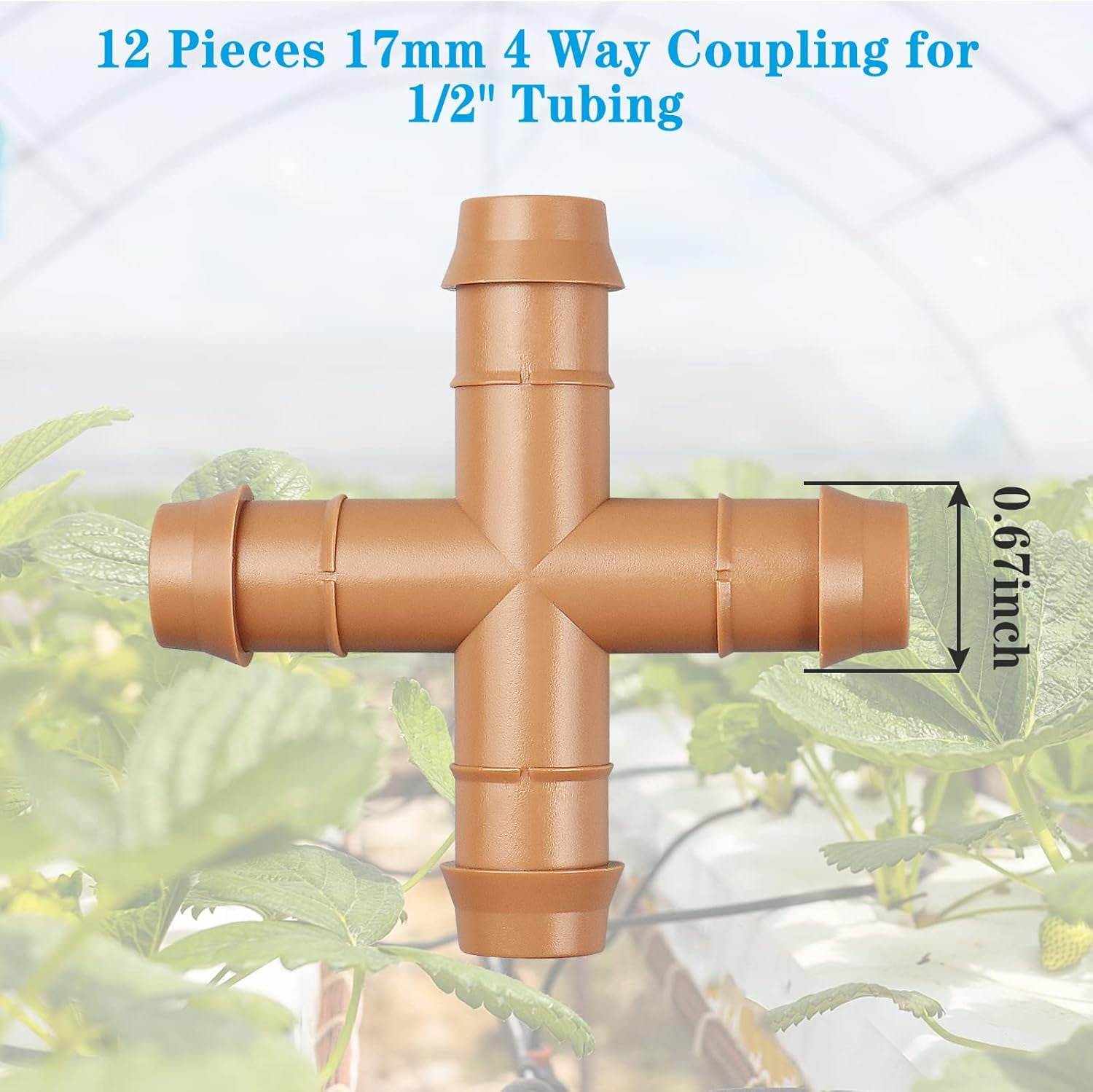 NOSGQ-Drip Irrigation Parts Cross Connector, 12 Pack Drip Irrigation ...