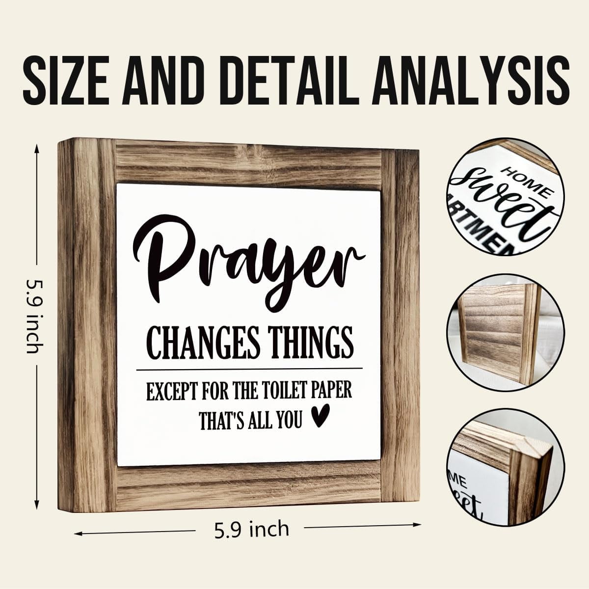 NOSGQ-Farmhouse Bathroom Decor - Christian 'Prayer Changes Things ...