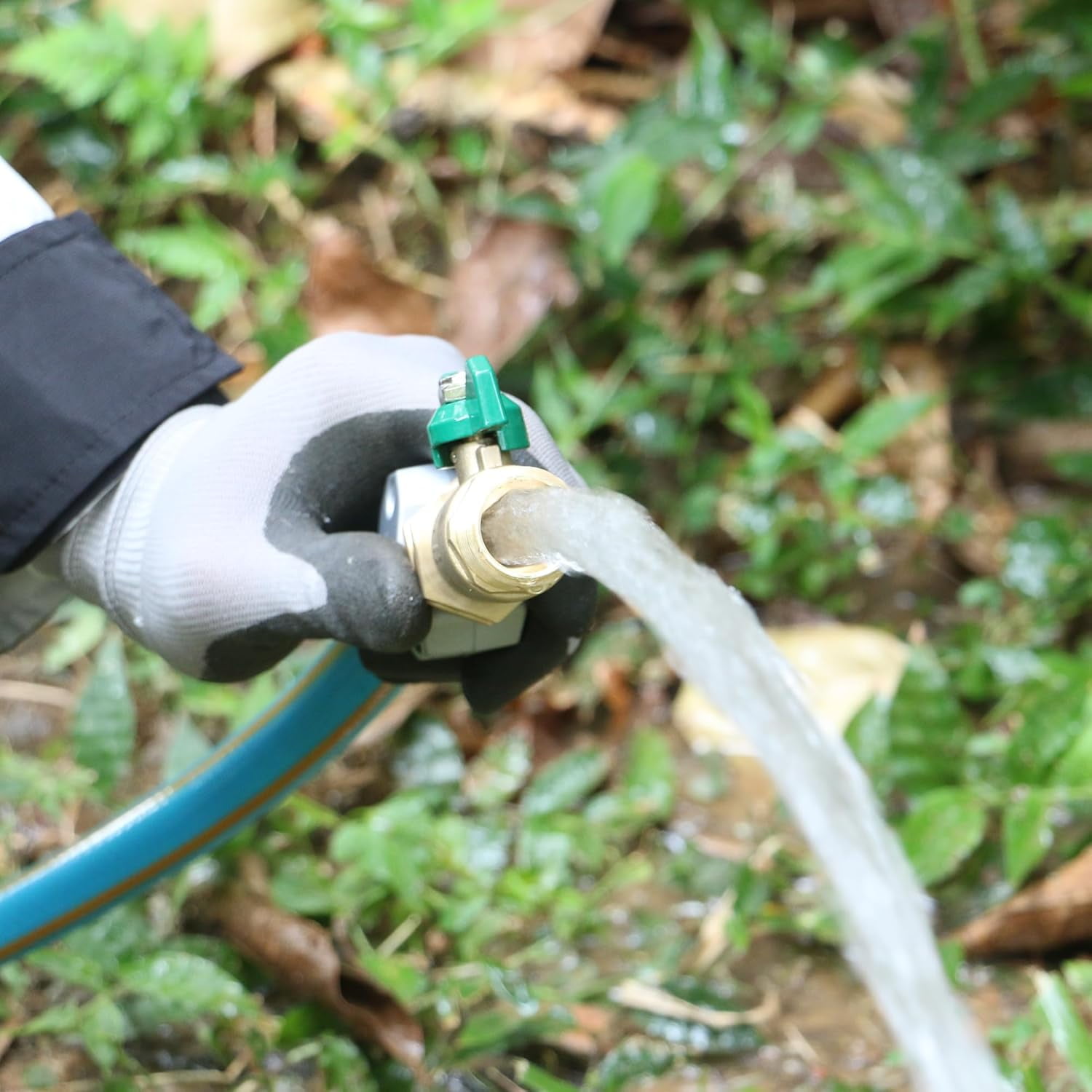 NOSGQ-Full Flow Brass Garden Hose Shut Off Valve, Heavy Duty 1-Way No ...