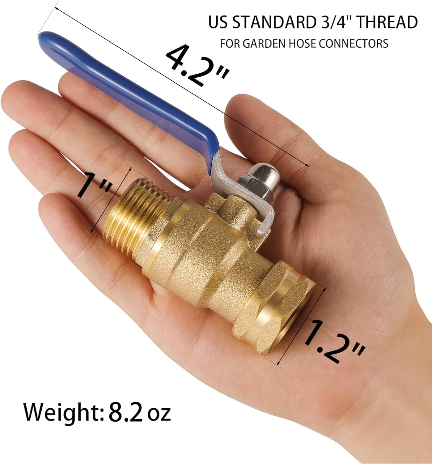 NOSGQ-Heavy Duty Garden Hose Shut Off Valve with Long Handle, High Flow ...
