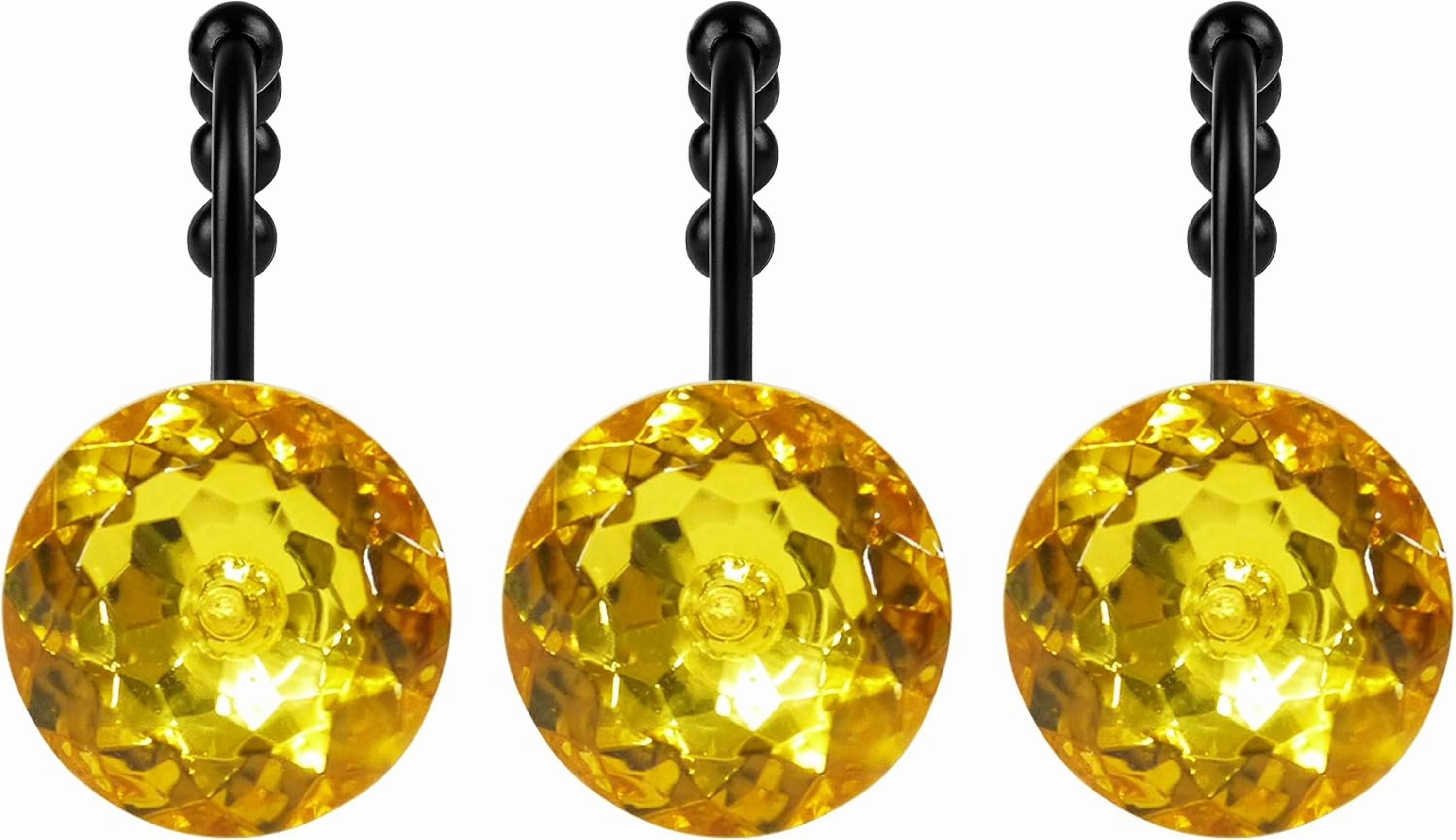 NOSGQ-Luxury Design Round Yellow Diamond Crystal Gem Bling with Glide ...