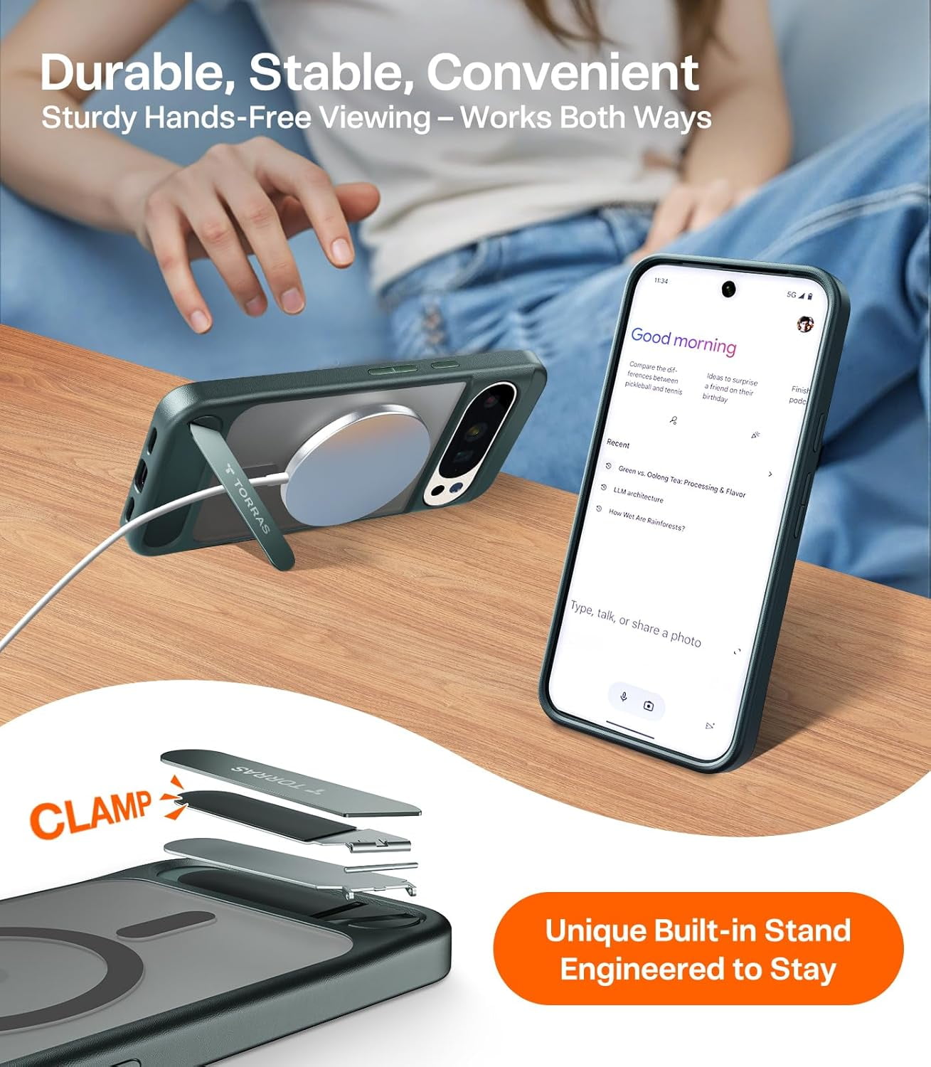 NOSGQ-Magnetic & Stand for Google Pixel 10 Pro XL Case, Fit for MagSafe ...