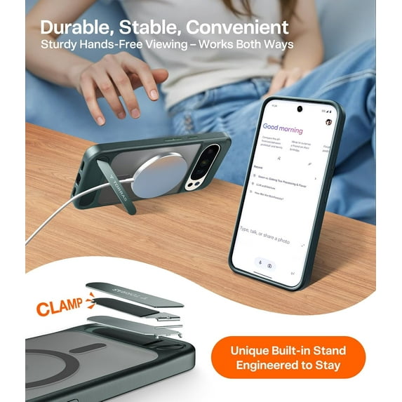 NOSGQ-Magnetic & Stand for Google Pixel 10 Pro XL Case, Fit for MagSafe ...