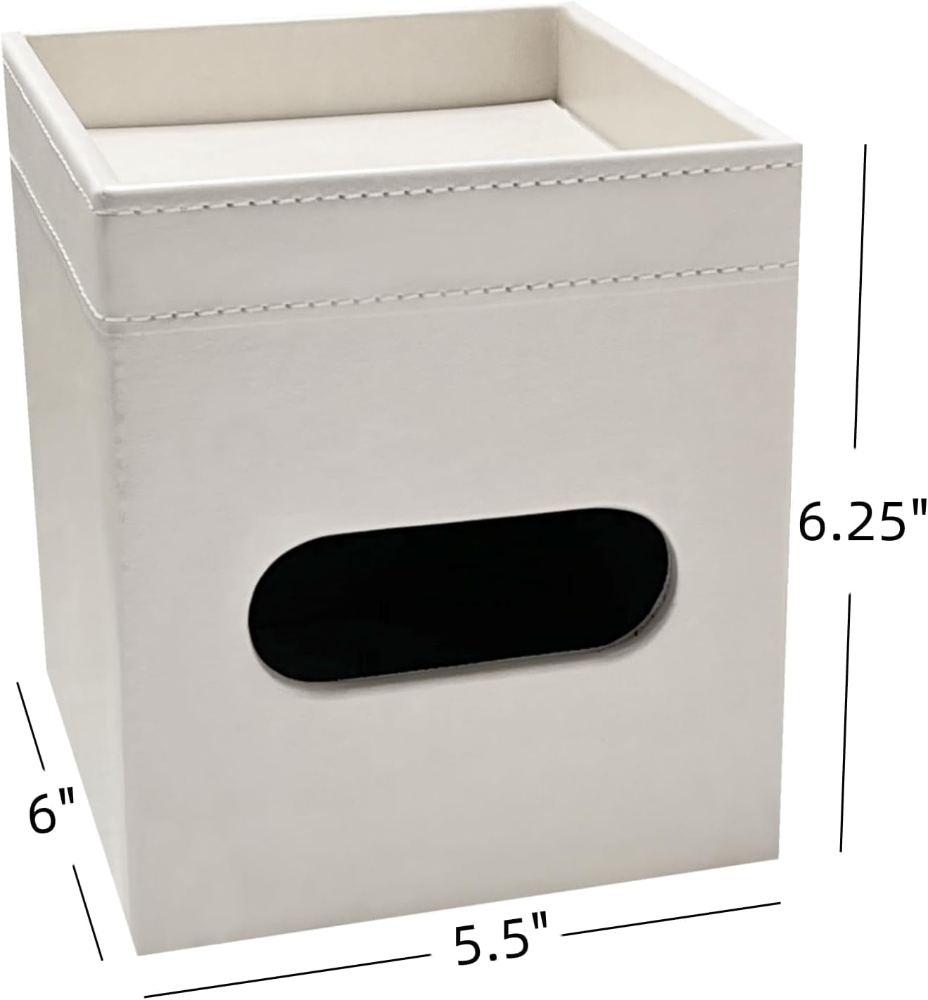 NOSGQ-PU Leather Tissue Box Cover Square, Modern Tissue Holder with ...