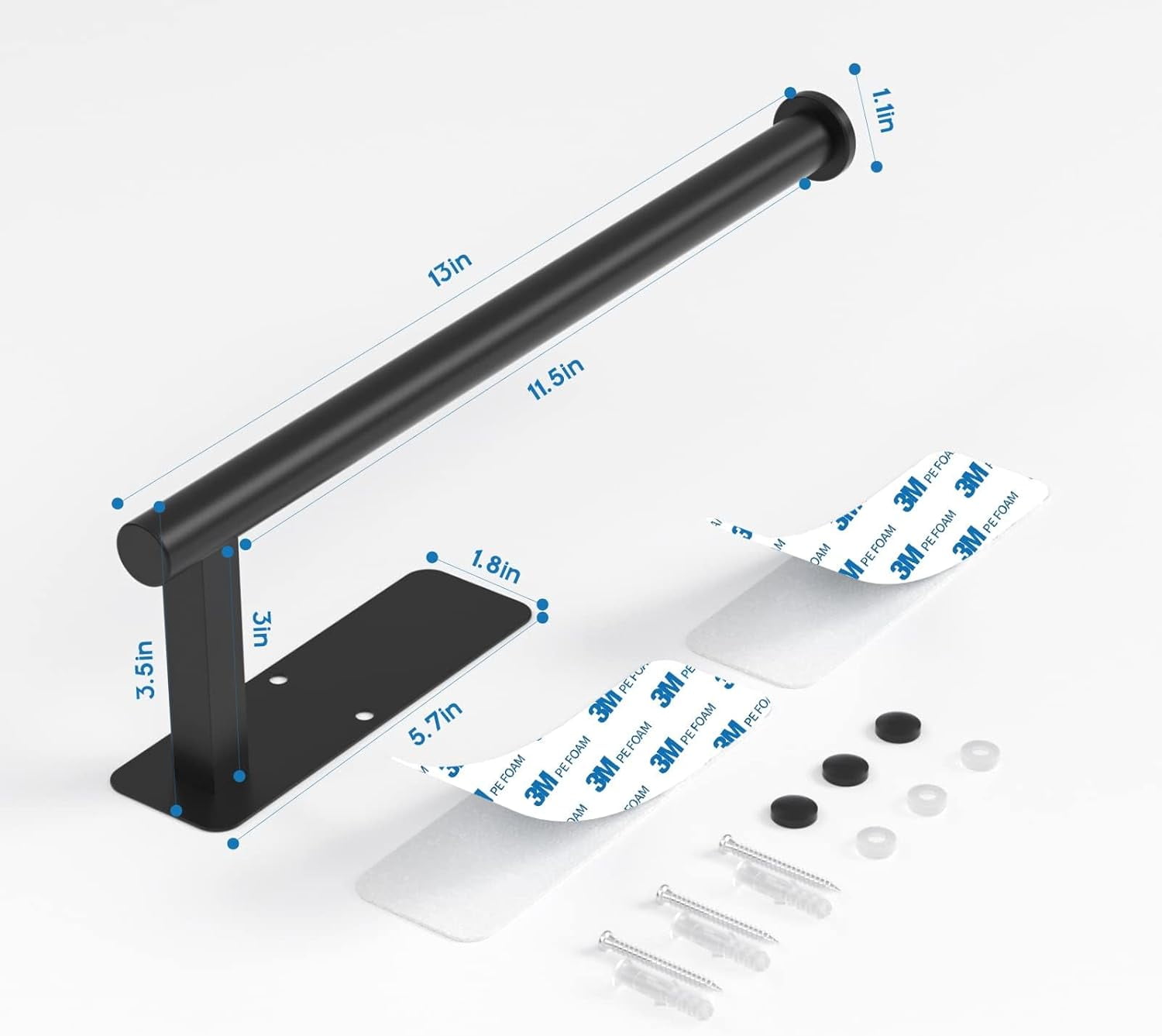 NOSGQ-Paper Towel Holder Under Cabinet No Drilling, Self Adhesive Paper ...