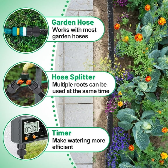 NOSGQ-Soaker Hose 50FT for Garden Beds - 3/4" Heavy Duty Double Layer ...