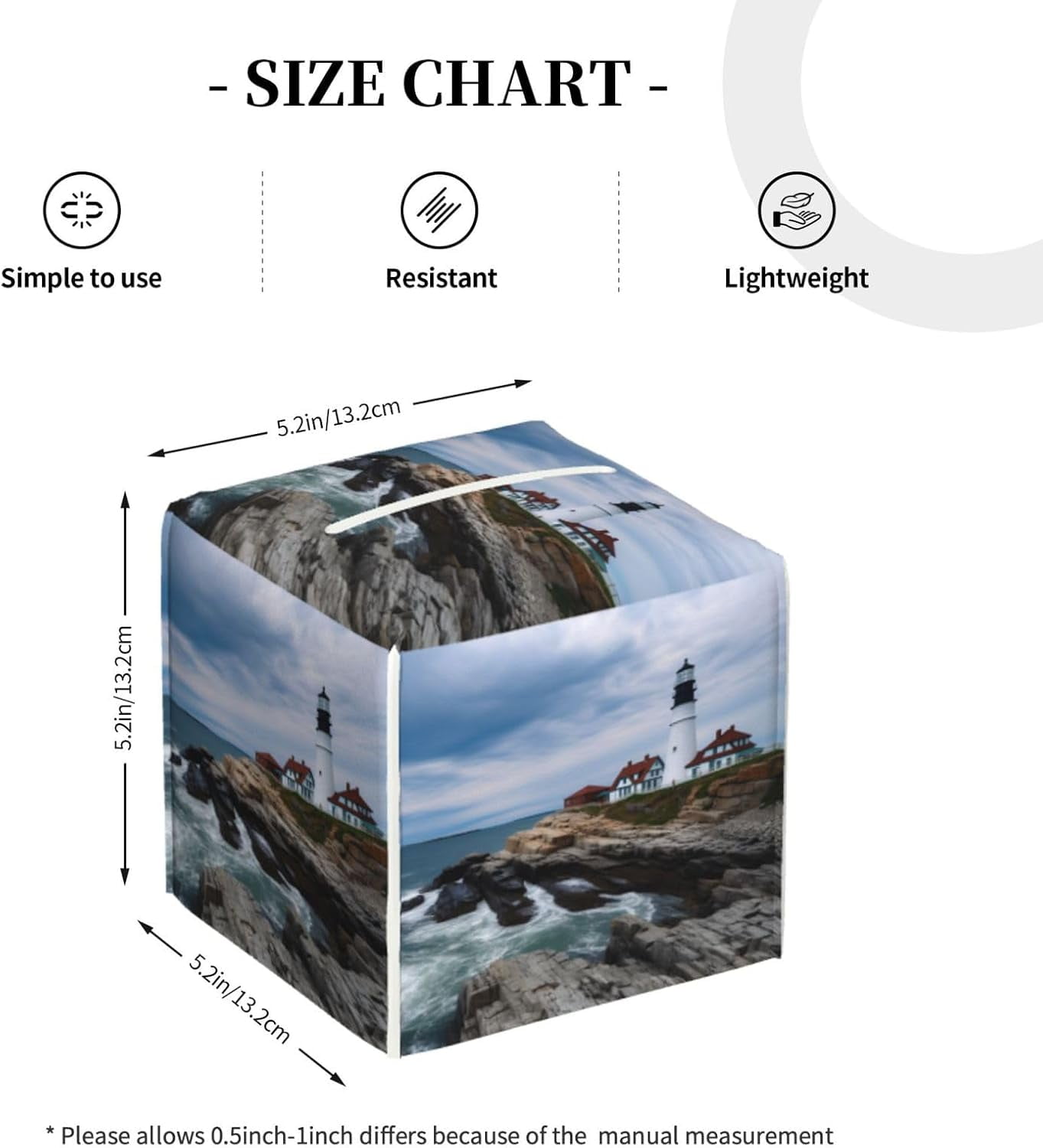 NOSGQ-Square Tissue Boxes 5.2"x5.2"x5.2", Tissues Holder Decor for ...