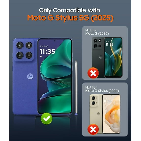 NOSGQ-for Motorola Moto G Stylus 5G 2025 Case, Fits MagSafe, with Built ...