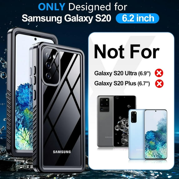 NOSGQ-for Samsung Galaxy S20 Case Waterproof,[IPX8 Underwater Case][Full Body Shockproof ...