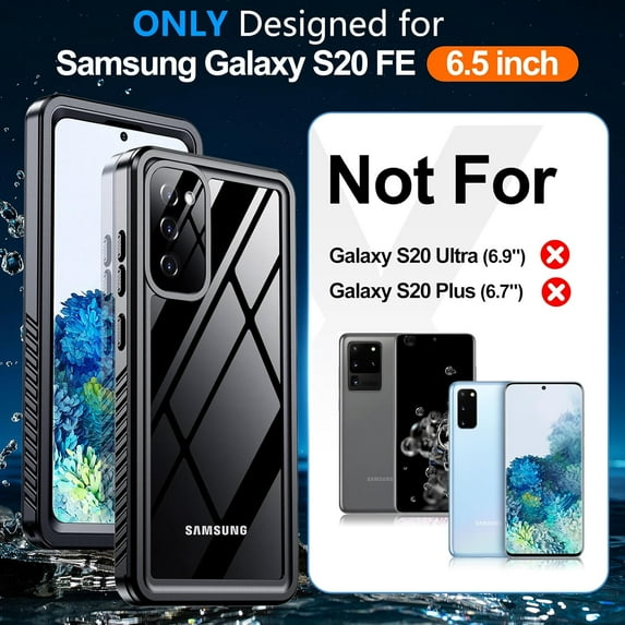 NOSGQ-for Samsung Galaxy S20 FE Case Waterproof,[IPX8 Underwater Case][Full Body Shockproof ...