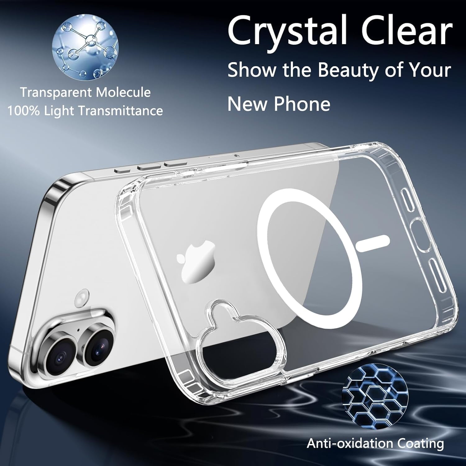 NOSGQ-for iPhone 17 Case Clear with Privacy Screen Protector Compatible ...