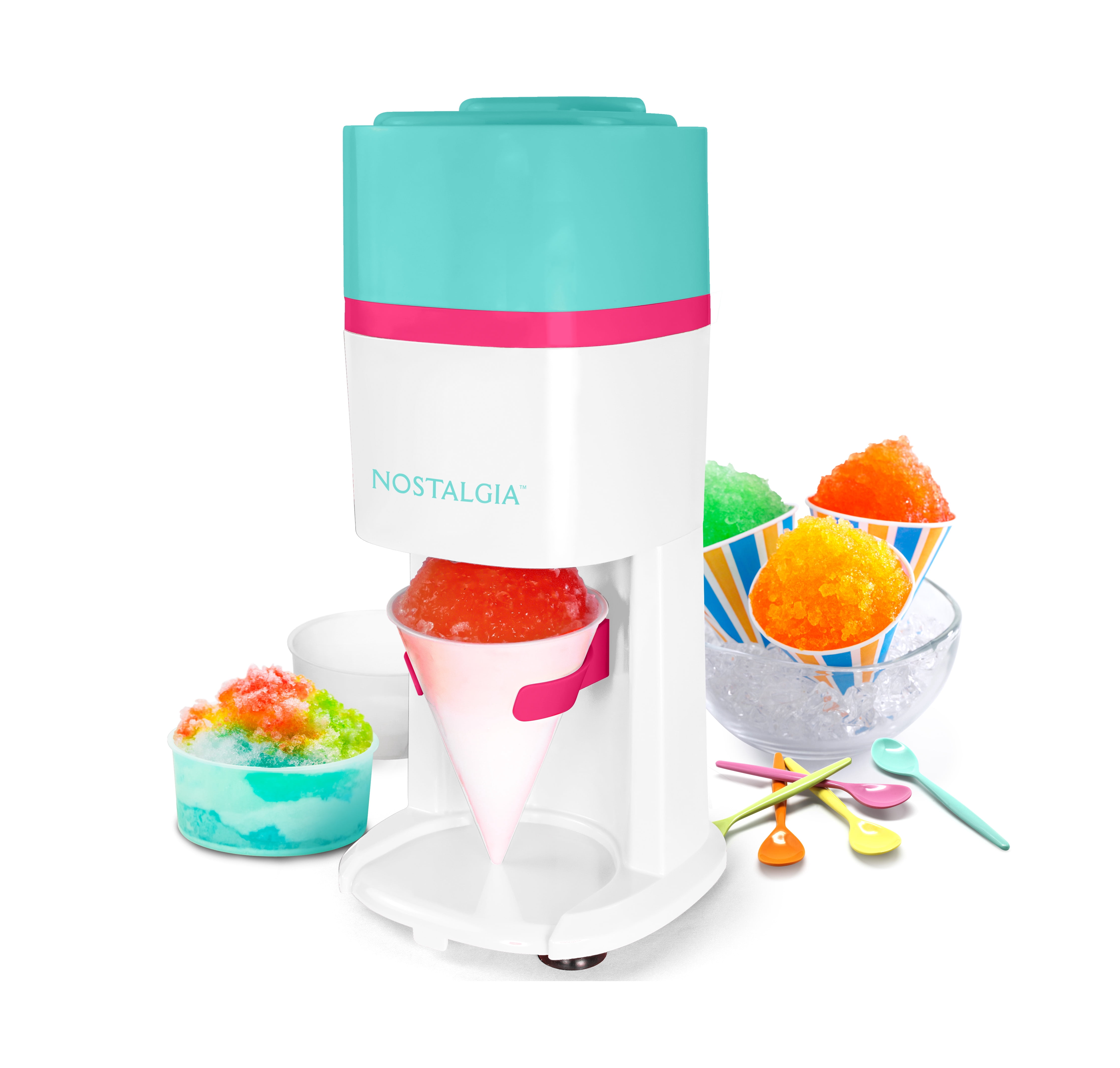 Nostalgia Electric 80 Watt Ice Shaver with Ice Mold & Reusable Cone ...