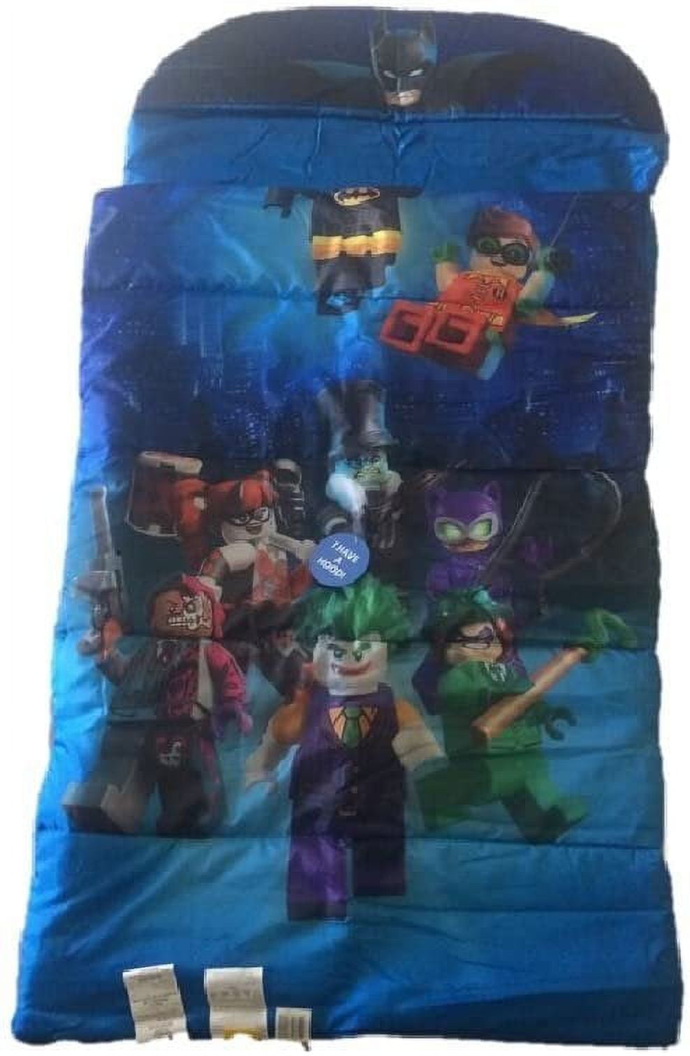 Warner Brothers Lego Batman Hooded Sleeping Bag for Kids, Super Hero ...