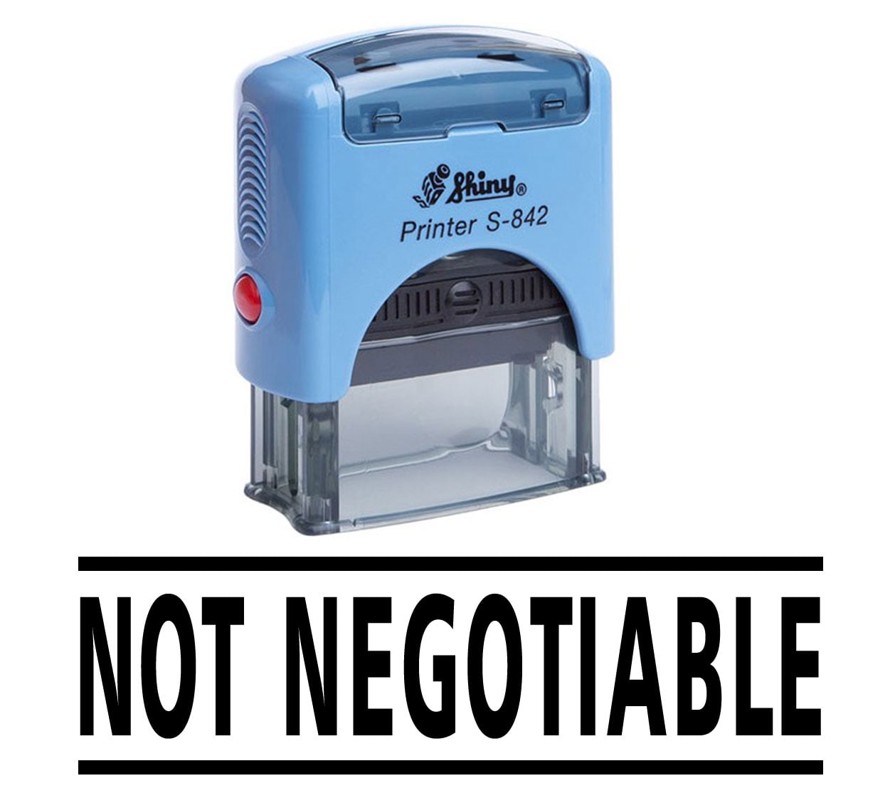 NOT NEGOTIABLE Self Inking Rubber Stamp Custom Shiny Office Stationary ...