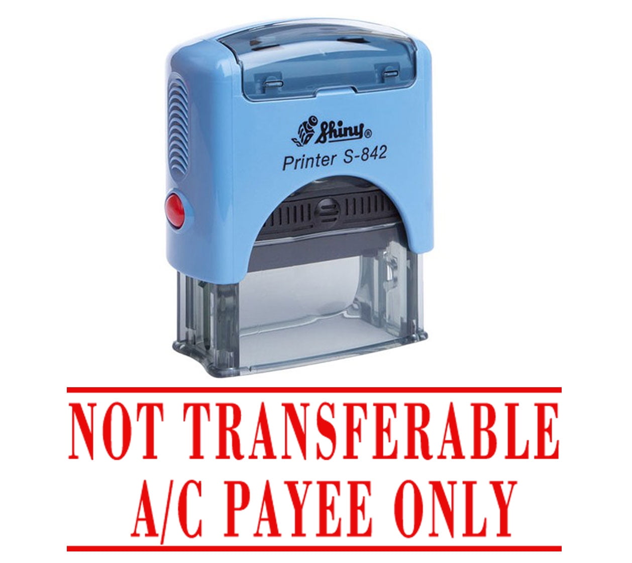 NOT TRANSFERABLE A/C PAYEE ONLY Shiny Self Inking Rubber Office ...