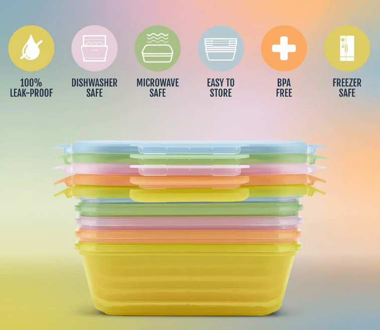 NOTIIIK-Snap and Nest Meal Prep Food Storage Containers (10 Count ...