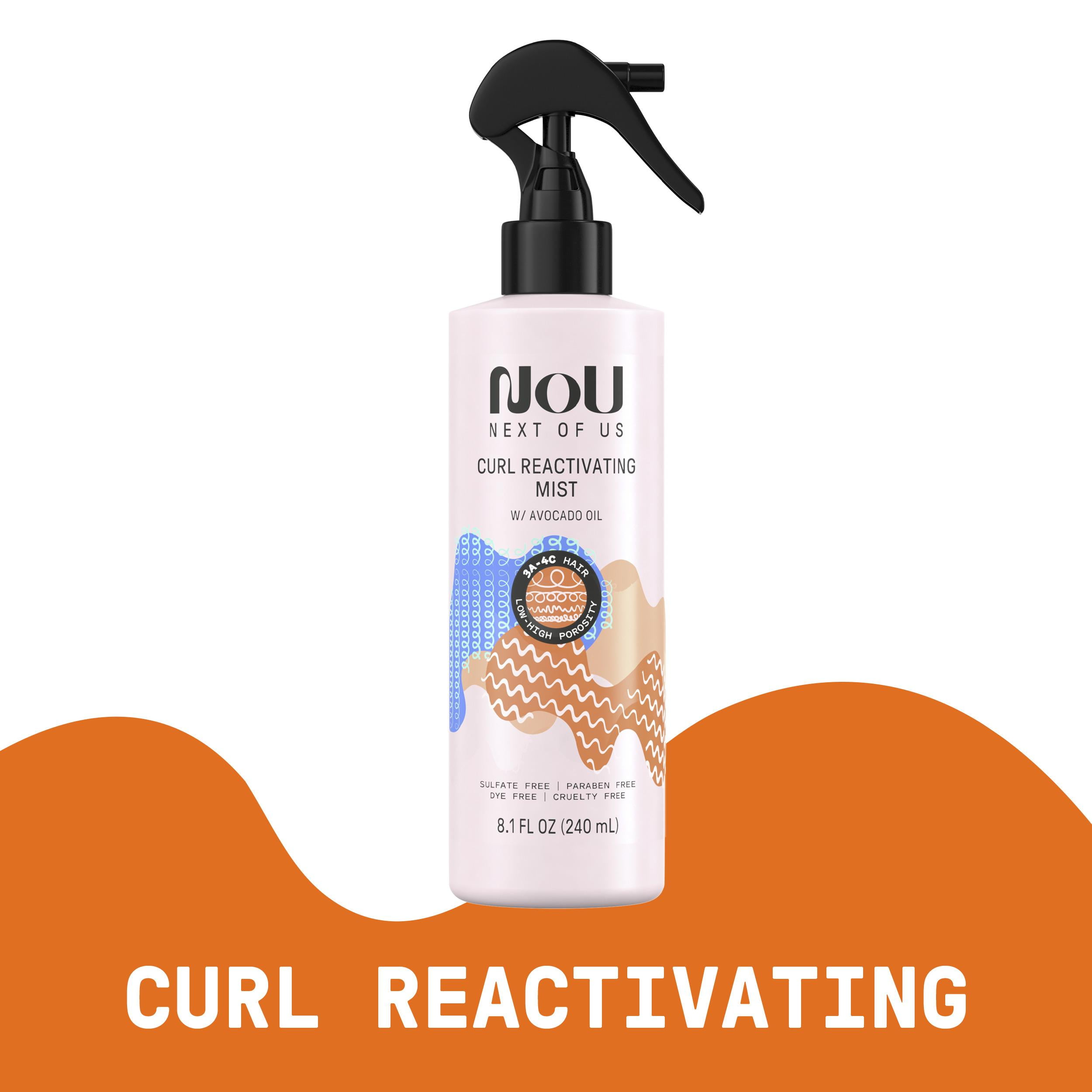 NOU Curl Reactivating Mist, for Curly & Coily Hair, Female, 8.1 fl oz ...