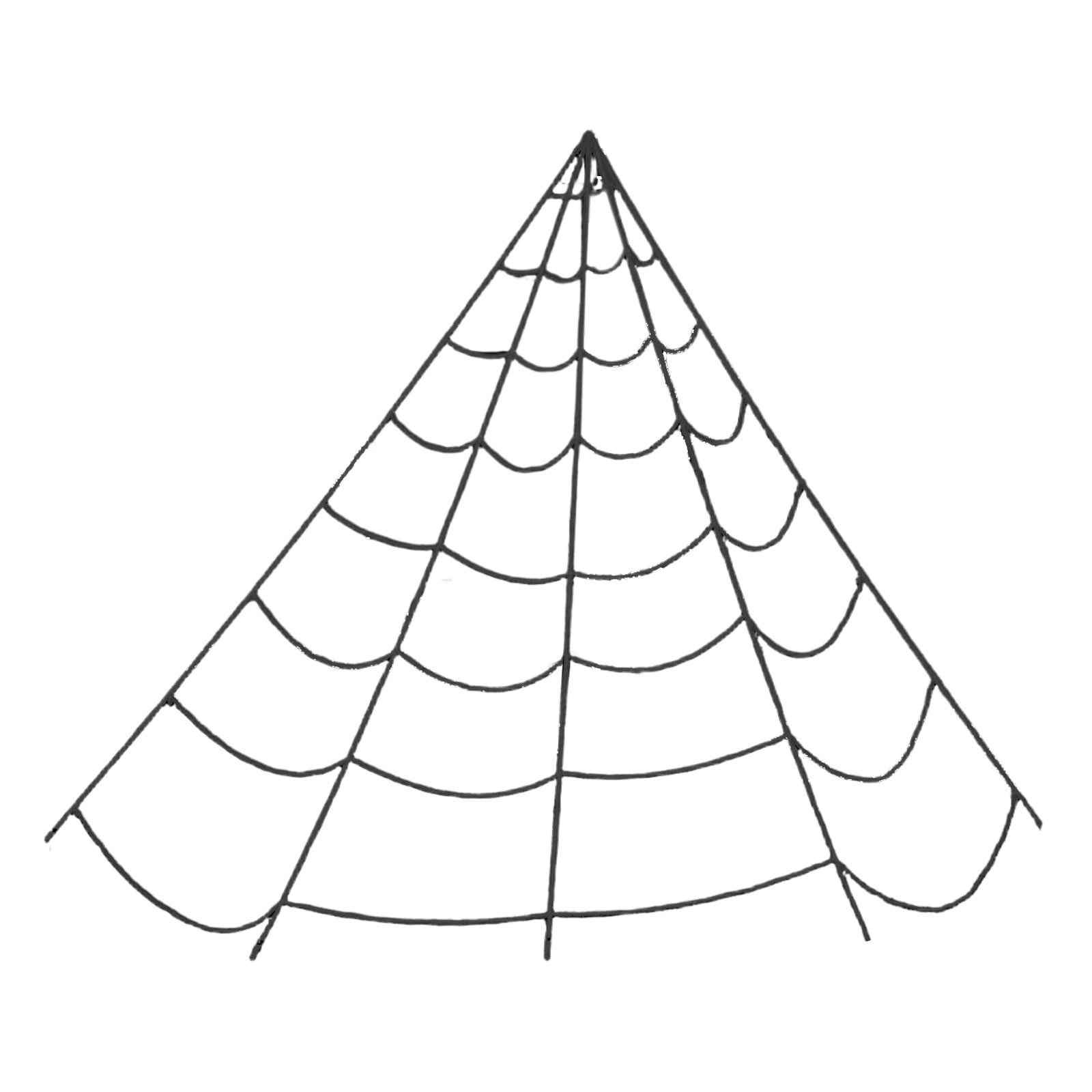 NOUGFVZP 2025 Halloween decorations, Halloween Spider Web Triangle Web ...