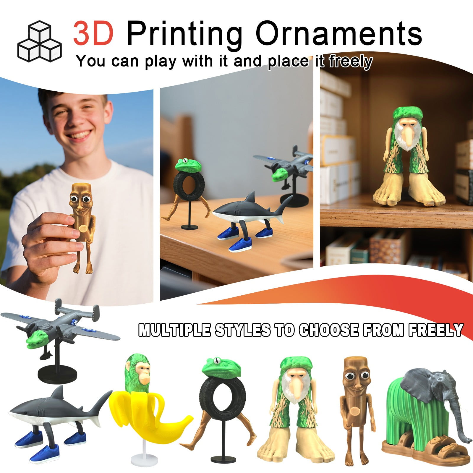 NOUGFVZP 2025 Italian Brainrot Animals Toys Tralalelo Tralala ...