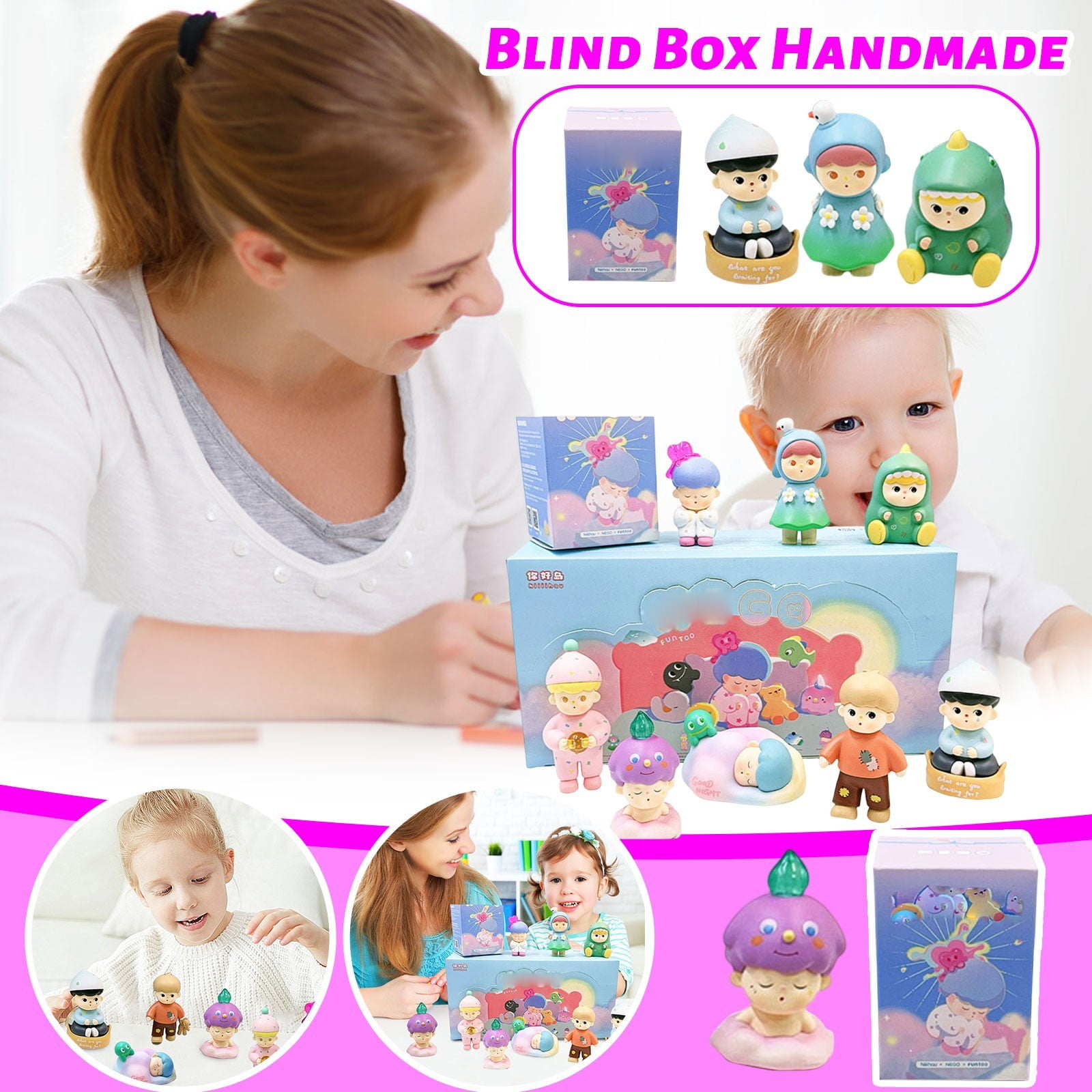 NOUGFVZP 8Pcs Collectible Blind Box Figures, Random Design Action ...