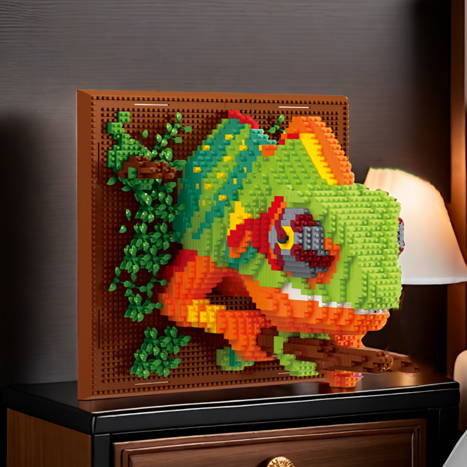NOUGFVZP Chameleon Animal 3D Wall Art Micro Mini Building Blocks Set ...