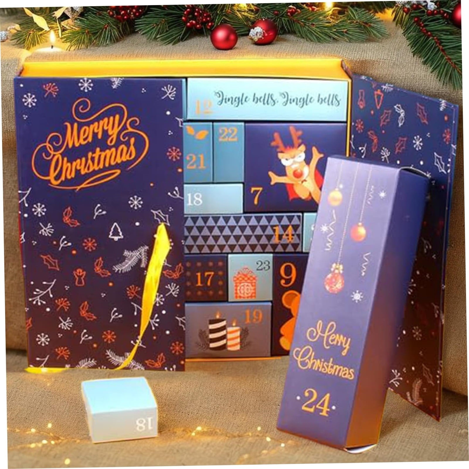 NOUGFVZP Christmas Countdown Advent Calendar, DIY Empty Fillable Gift ...