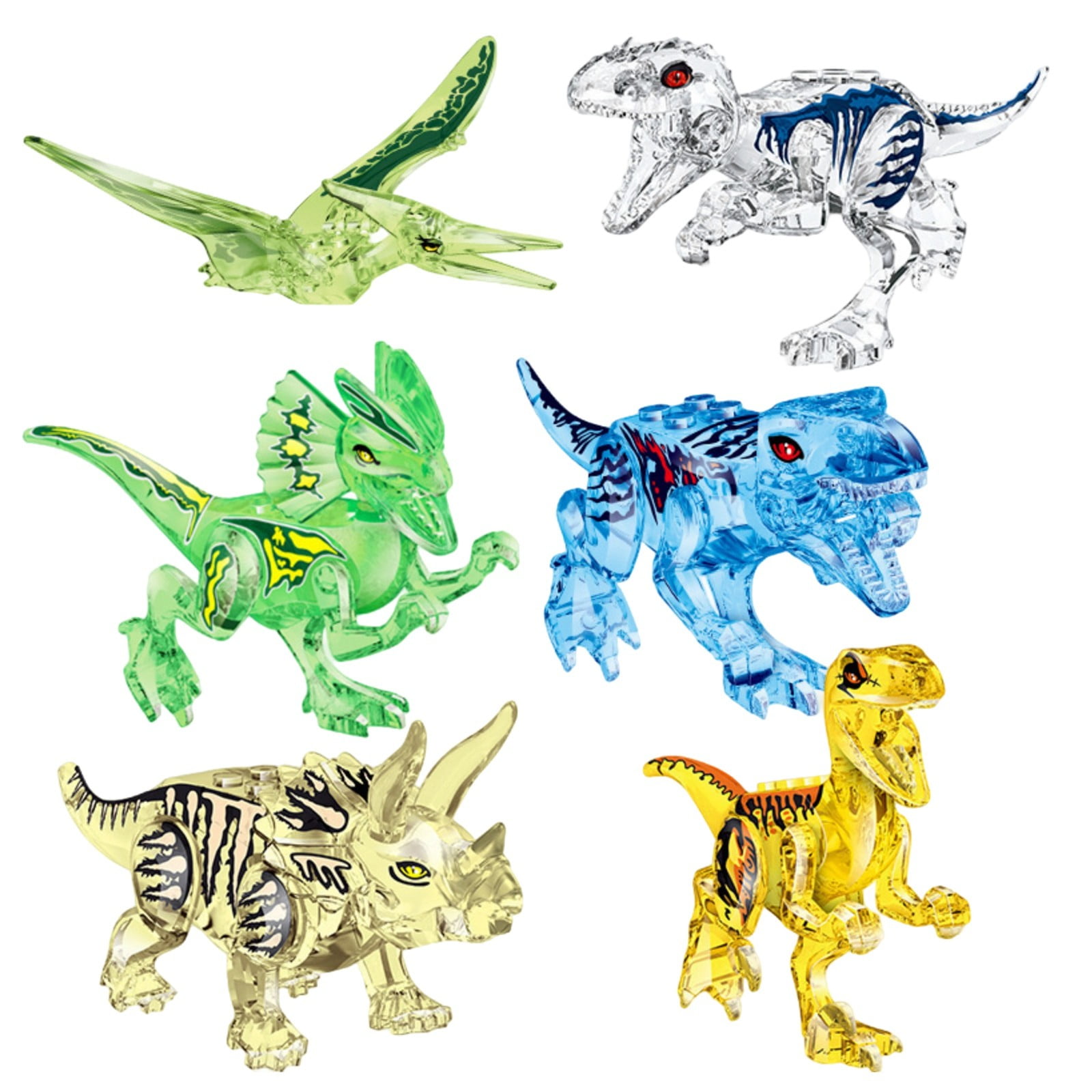 NOUGFVZP Compatible Dinosaurs Mini Figures for Jurassic W0rld Building ...