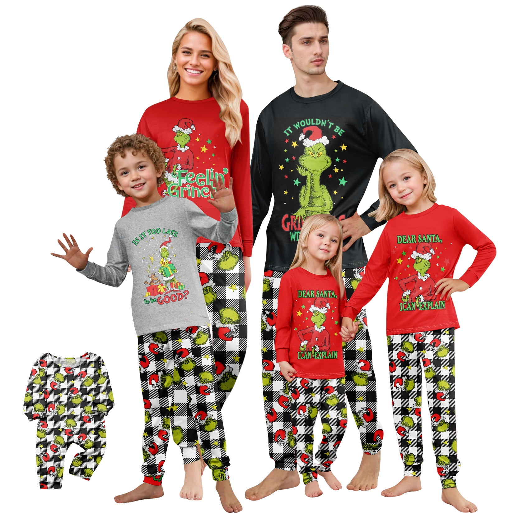 NOUGFVZP Family Matching Christmas Pajamas Set, Christmas Sleepwear ...