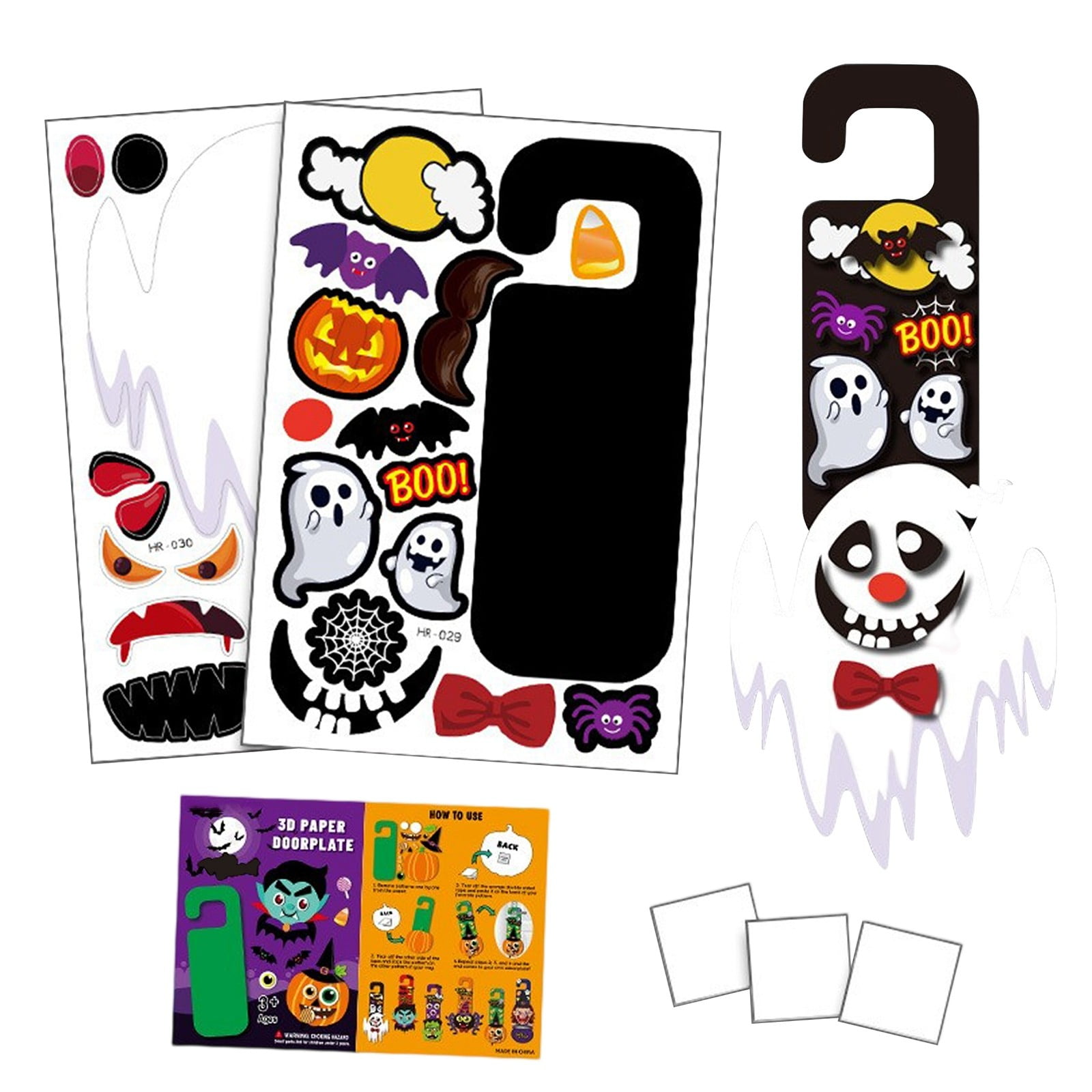 NOUGFVZP Halloween Make Your Own Stickers for Kids, Make-a-Face ...