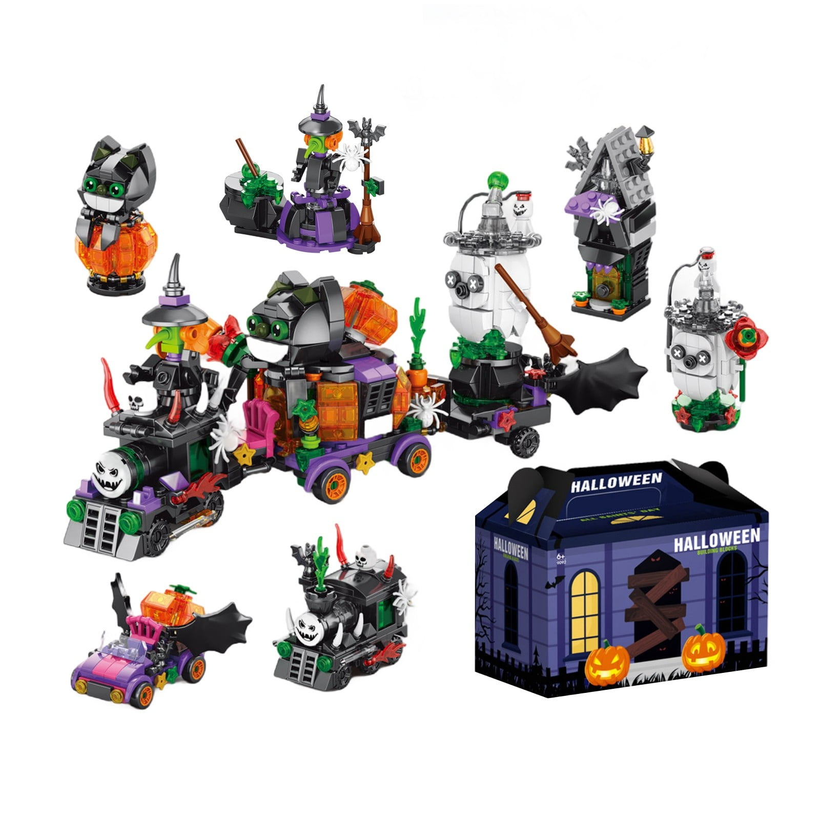 NOUGFVZP Halloween Village Building Block Set, Create A Spooky Scene ...