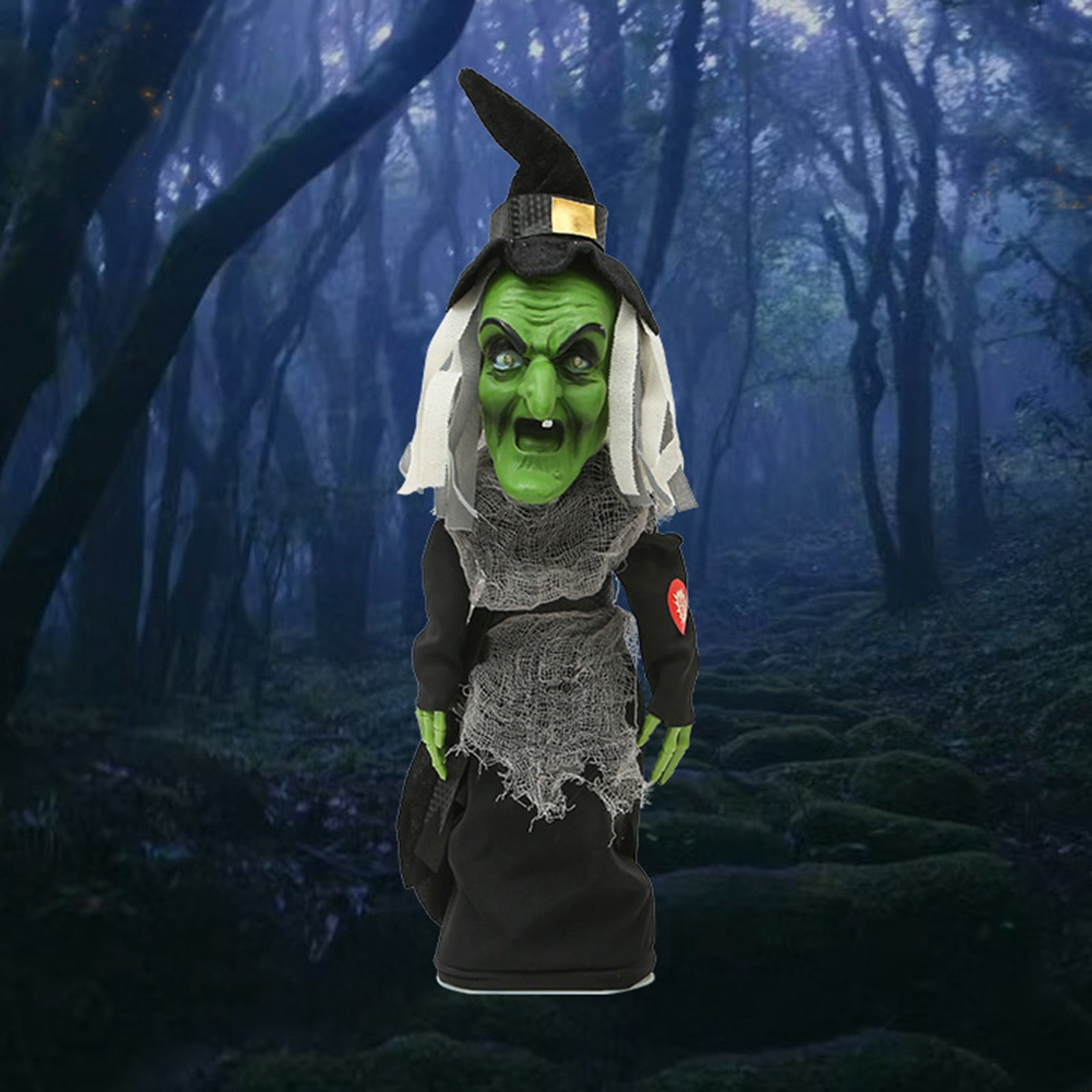 NOUGFVZP Halloween Witch Decoration House Prop Scary Animatronic ...