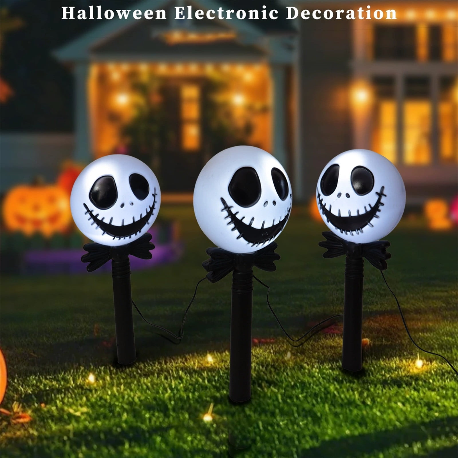 NOUGFVZP Halloween Zombie Pathway Markers Lights Outdoor, 17 inches ...