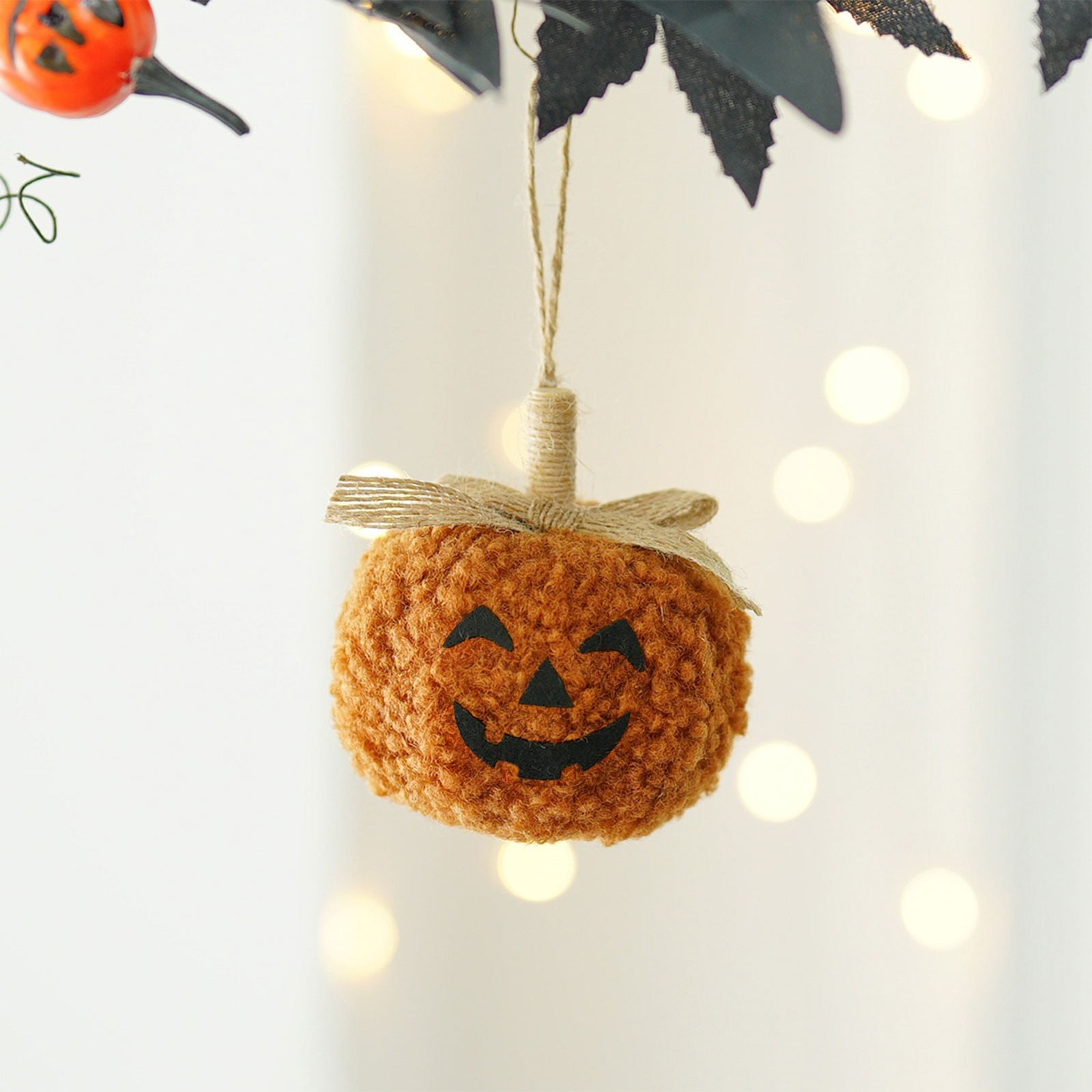 NOUGFVZP Hanging Halloween Pumpkin Plush Ornaments, Mini Halloween Jack ...