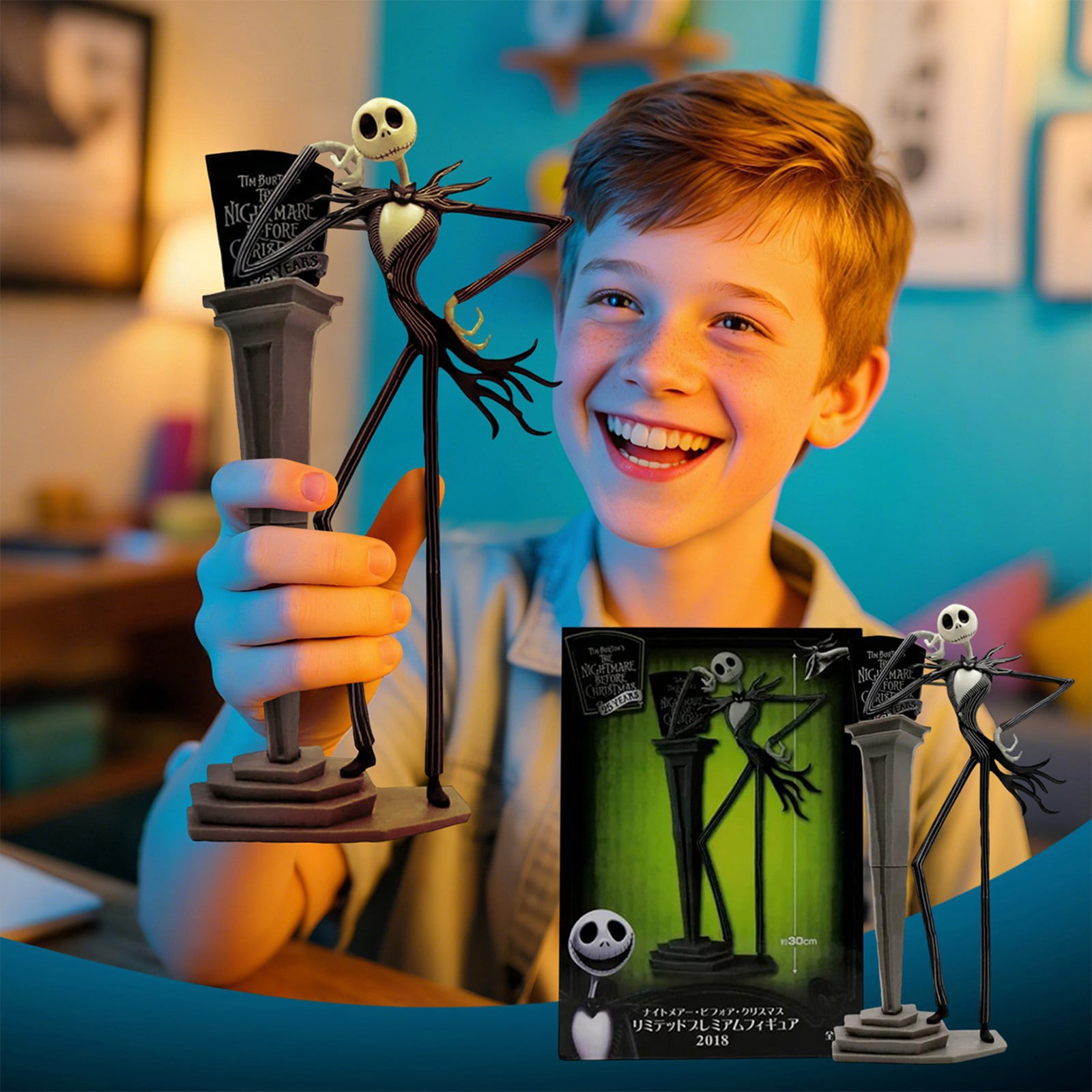 NOUGFVZP The Nightmare Before Christmas Jack Skellington Model Figurine ...